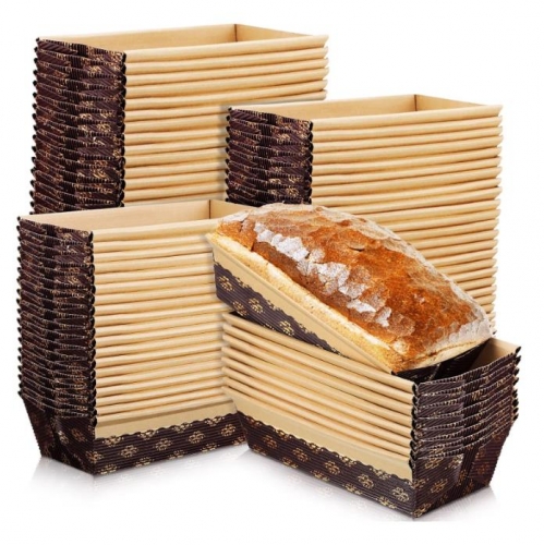 Disposable Bread Baking Cups coated food grade paper cake mold Loaf ...
